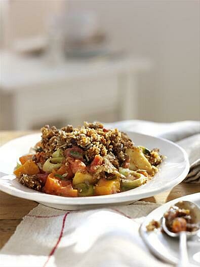 FabFlour | Root vegetable and nut crumble recipe